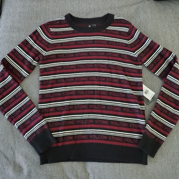 Volcom | Sweaters | Volcom Crewneck Logo Sweater Medium Nwt | Poshmark